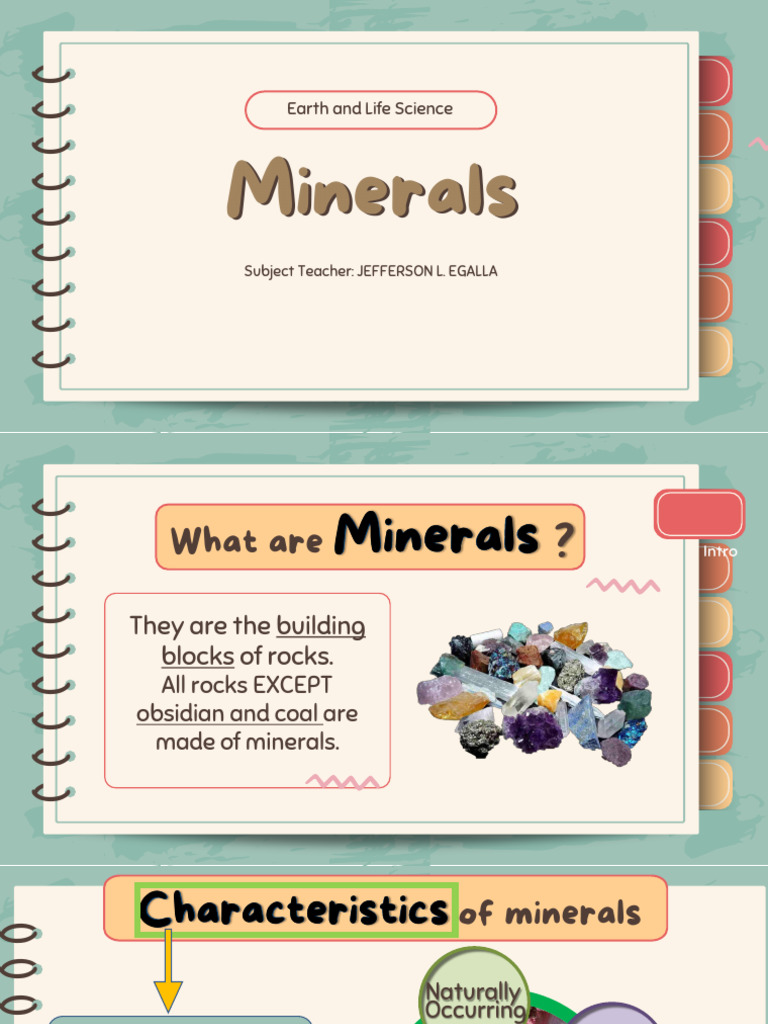 ELS Module 3 Minerals | PDF | Minerals | Chemistry