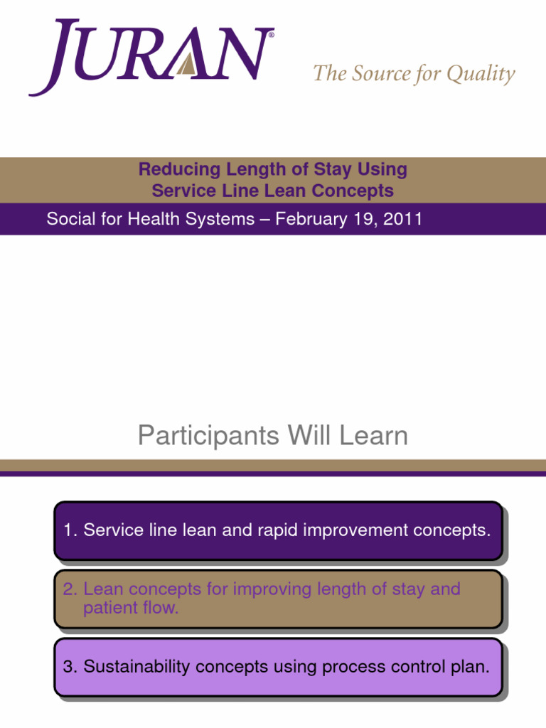 Lean Concepts to Reduce Hospital Stay | PDF | Patient | Hospital