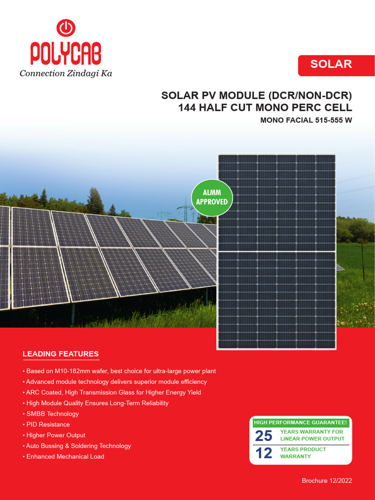 Polycab Mono PERC - Dec2022 | PDF