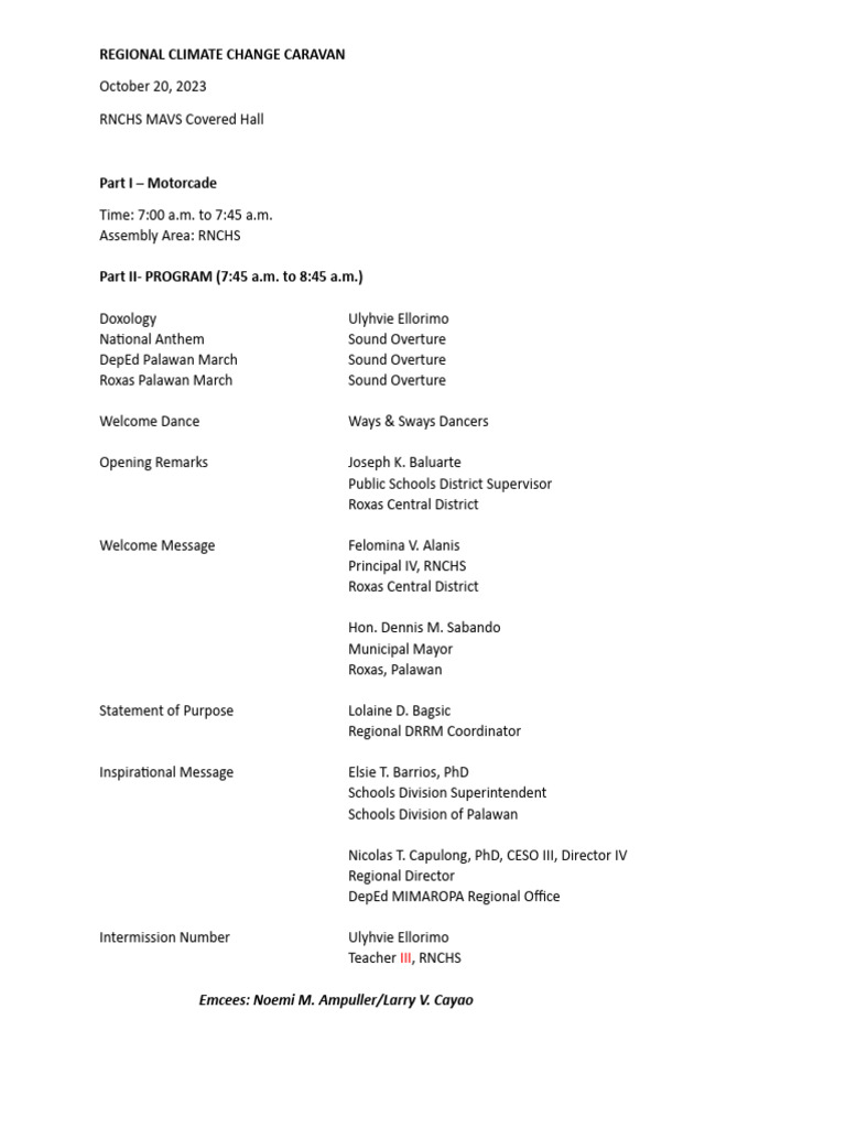 Program Caravan | PDF