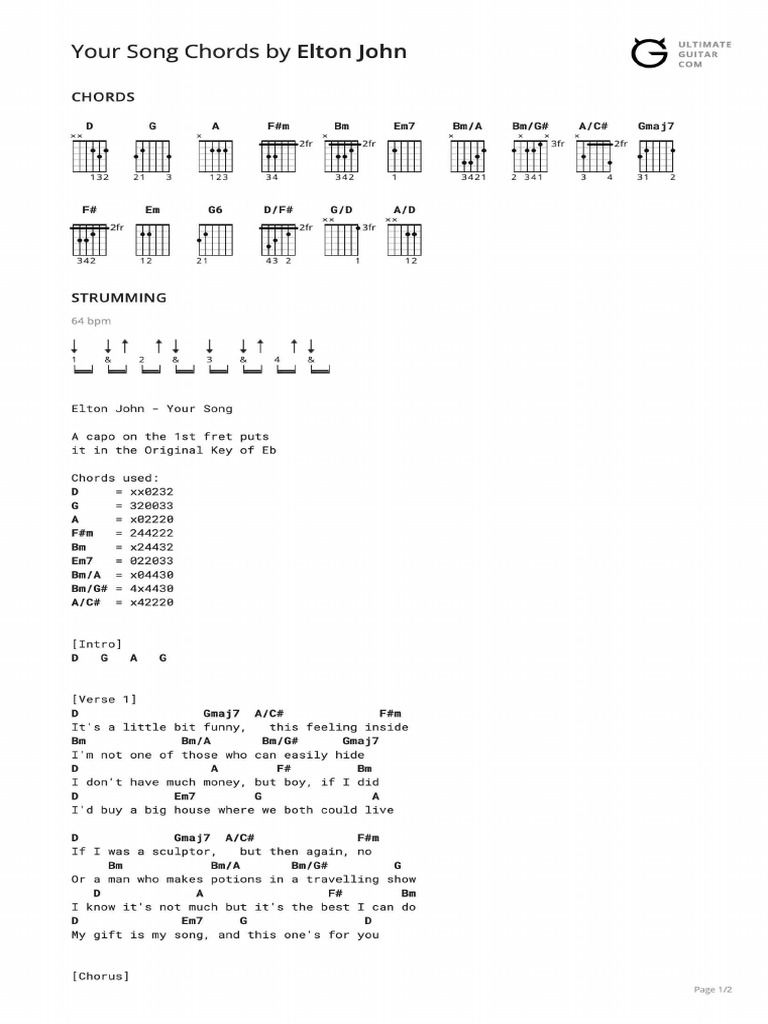 Your Song Chords | PDF