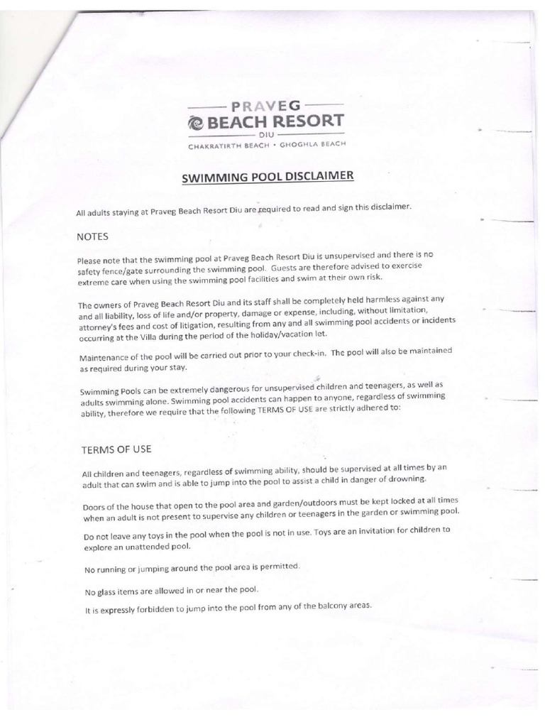 Pool Disclaimer 25-10-20230001 | PDF