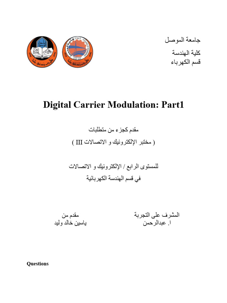 Exp 5 Digital Modulation Pdf
