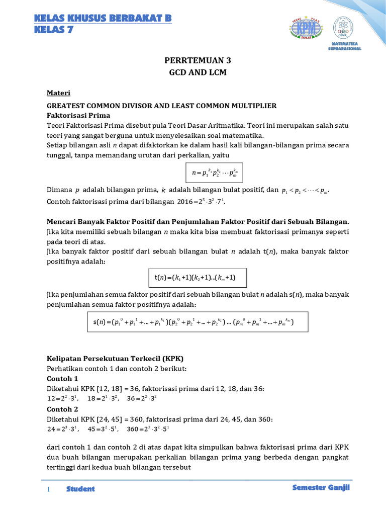Materi 1 Berbakat B07 MTK 1690512393 | PDF | Metode & Bahan Ajar
