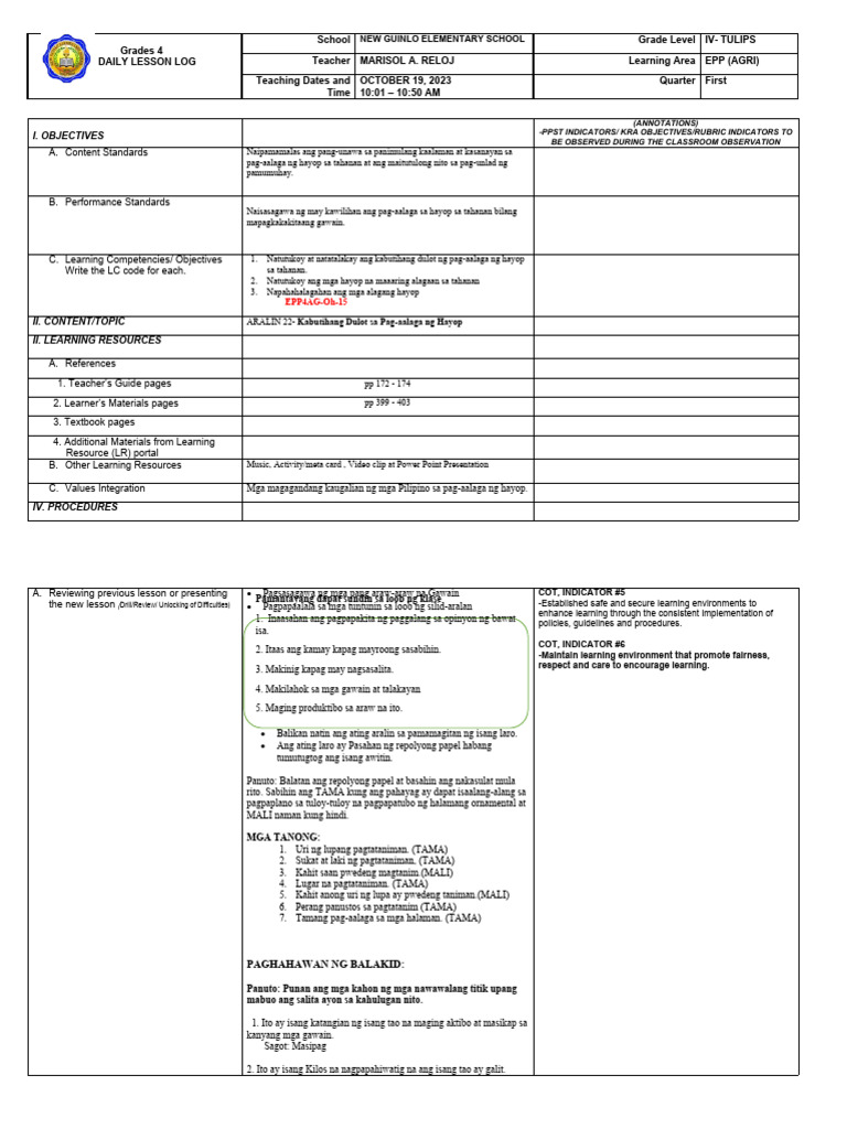 EPP 4 1ST Quarter CO1 Final | PDF