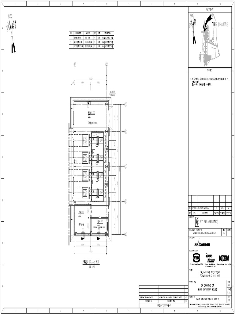 18je05-Dwg-1230-Sag-20-0001-01 Ga Drawing of Hvac CW Pump House | PDF