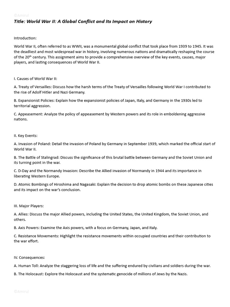 Assignment On 2nd World War J Adolf Hitler J Anne Frank and The ...