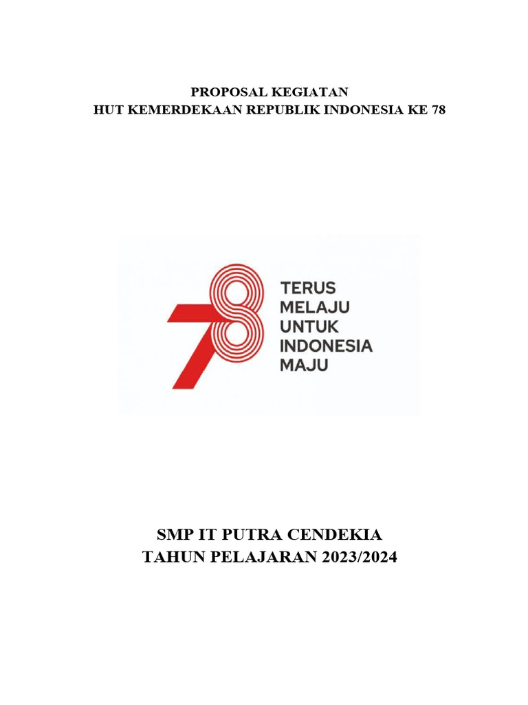 Proposal Kemerdekaan Ri Ke 78 | PDF