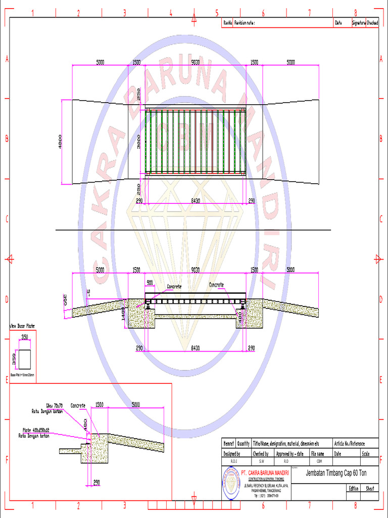 Pondasi Jembatan Timbang 60 Ton | PDF