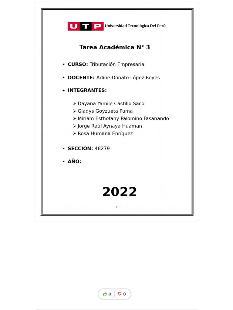 Ta3 Tributacion Empresarial Compress | PDF | Impuestos | Contabilidad