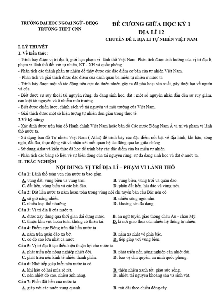 12.ĐỀ-CƯƠNG-GKI | PDF