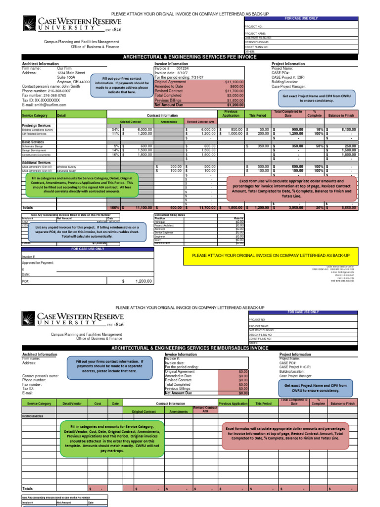 Architect Invoice Instructions - 0 | PDF | Economies | Business