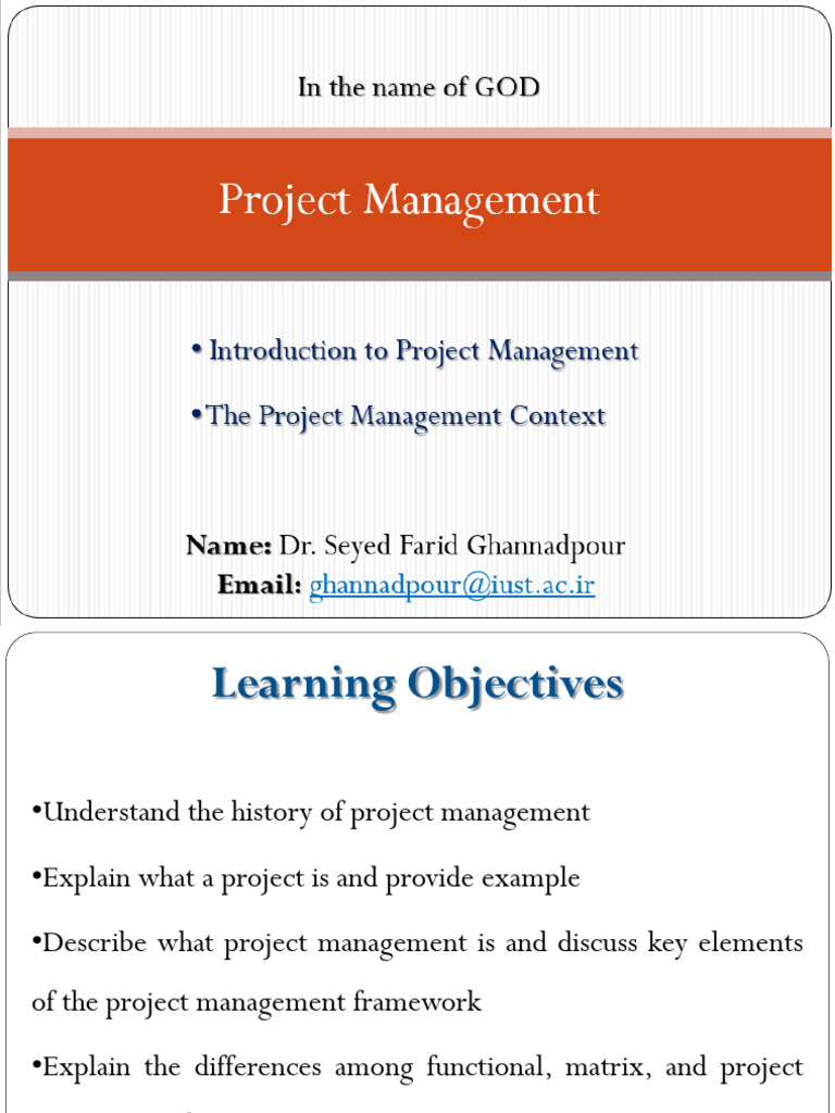 PM-01-Project Management Context | PDF