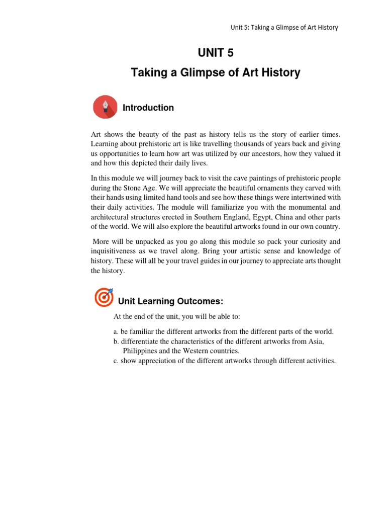 Unit 5 Topic 1 Prehistoric Art | PDF | Social Science