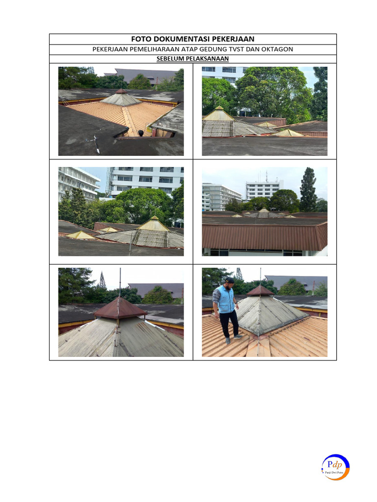 Dokumentasi PEK. PEMELIHARAAN ATAP GEDUNG TVST DAN OKTAGON | PDF