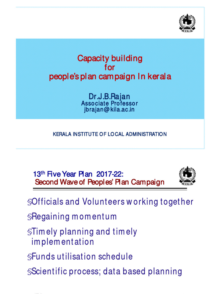 People's Plan Campaign of Kerala | PDF