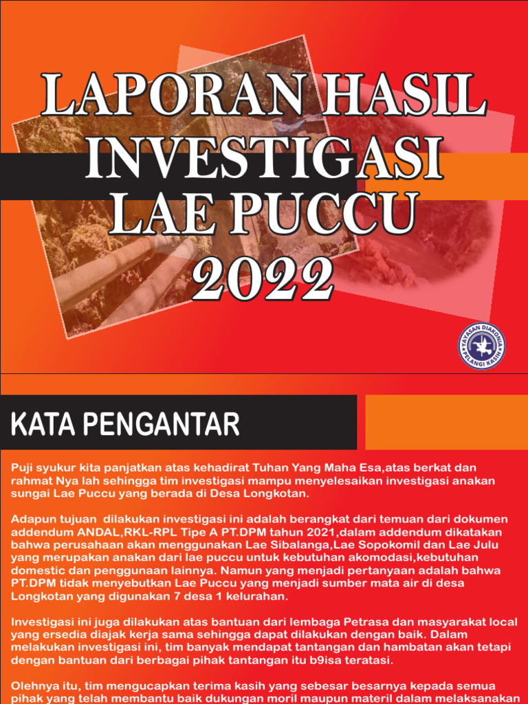 Investigasi Sumber Air Lae Puccu 2022 | PDF | Sains & Matematika