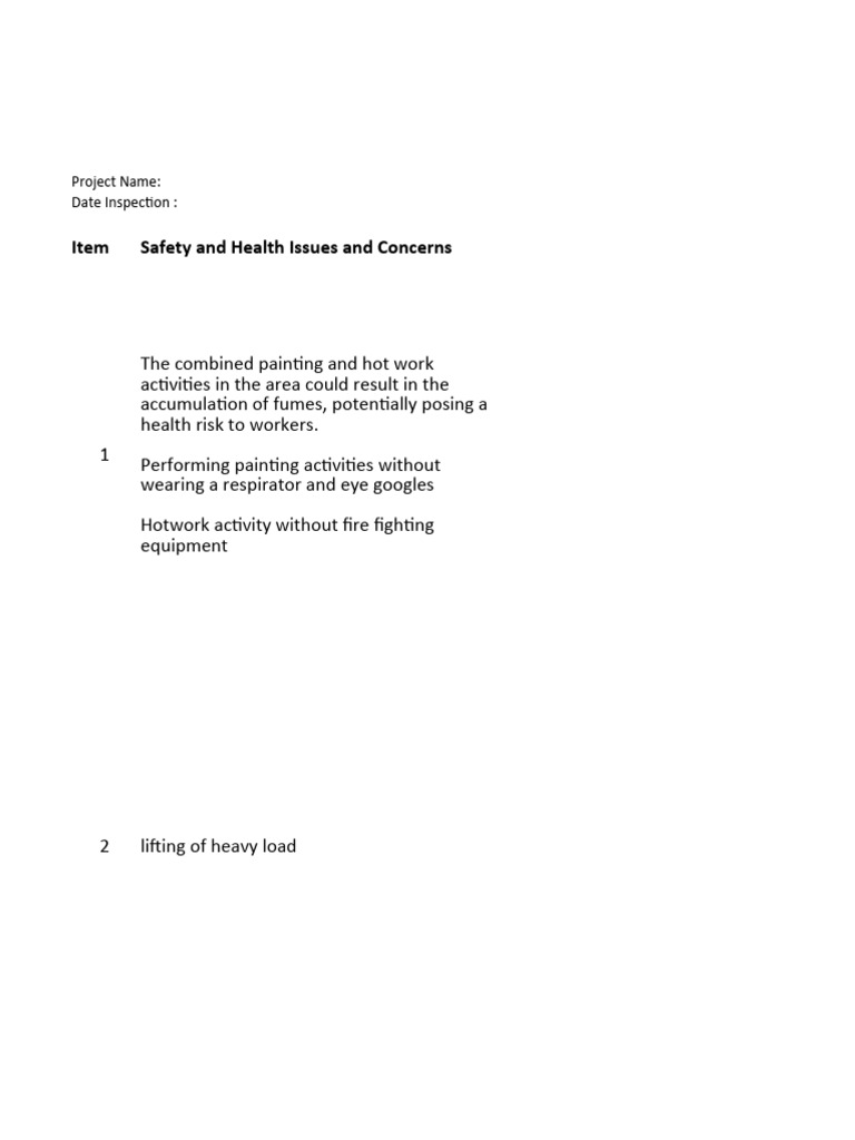 HIRAC Template | PDF | Personal Protective Equipment | Hazards