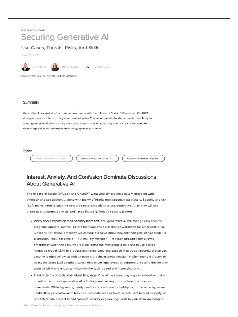 Securing Generative Ai | PDF