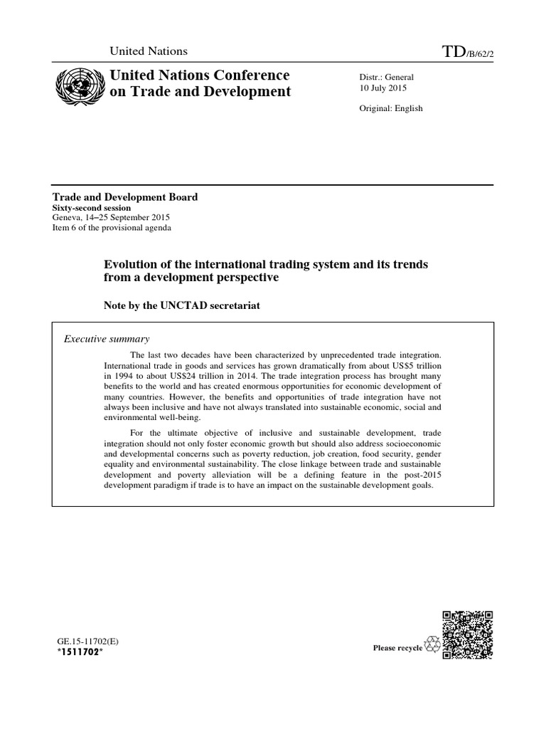 Evolution of The International Trading System and Its Trends | PDF