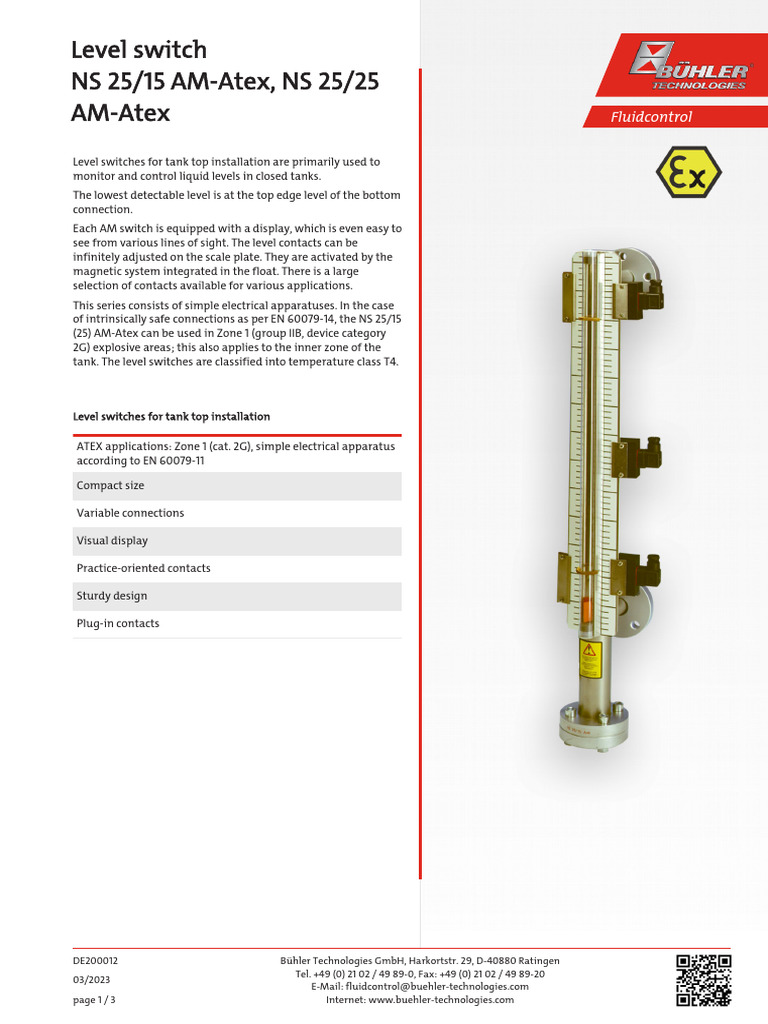 DE200012 - NS - 25 15 AM Atex - 25 25 AM Atex | PDF | Manufactured Goods | Electrical Engineering