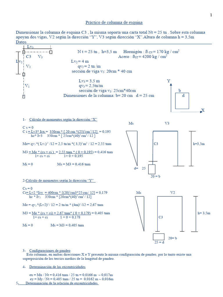 Dimensionamiento de Columna Esquinera | PDF | Ingeniería estructural ...
