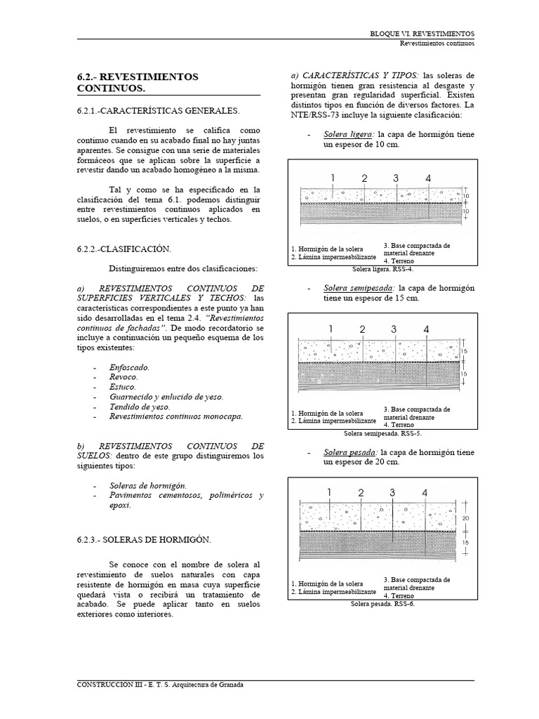 Revestimientos Continuos y Soleras | PDF | Hormigón | Abrasivo