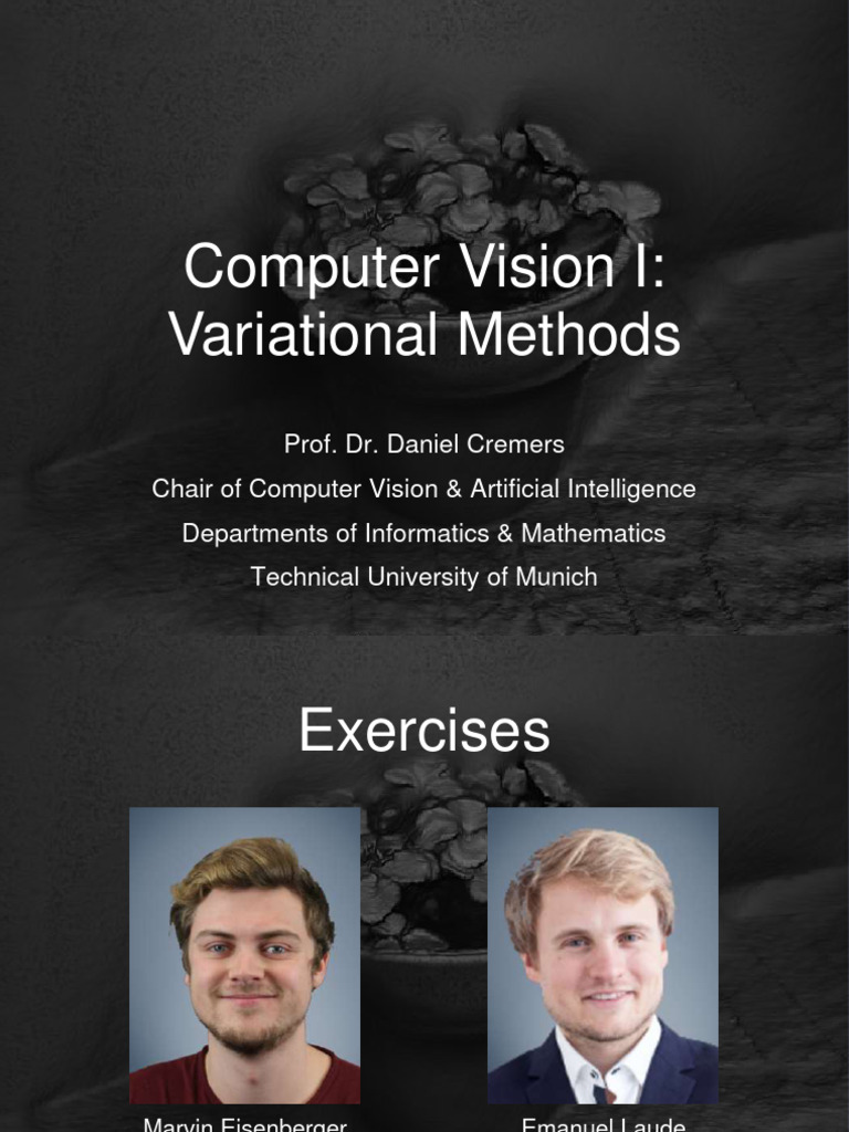 Variational Methods Intro Pdf Computer Vision Euler Lagrange Equation