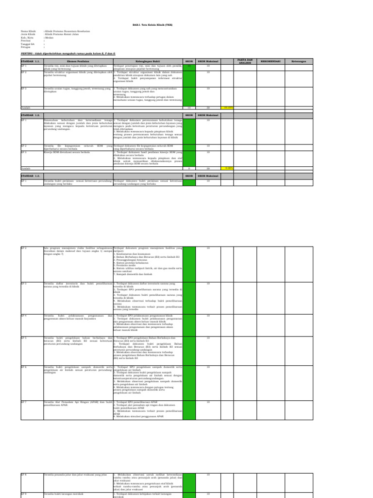 Template Klinik | PDF