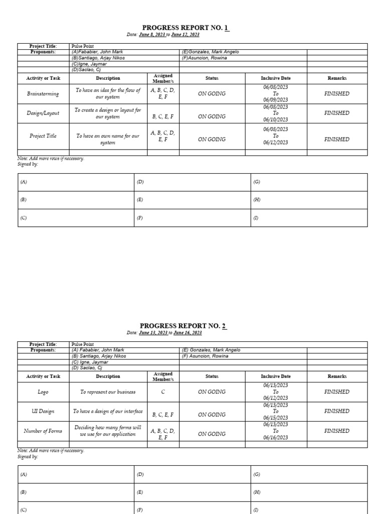 Progress Report | PDF | Software | Software Development