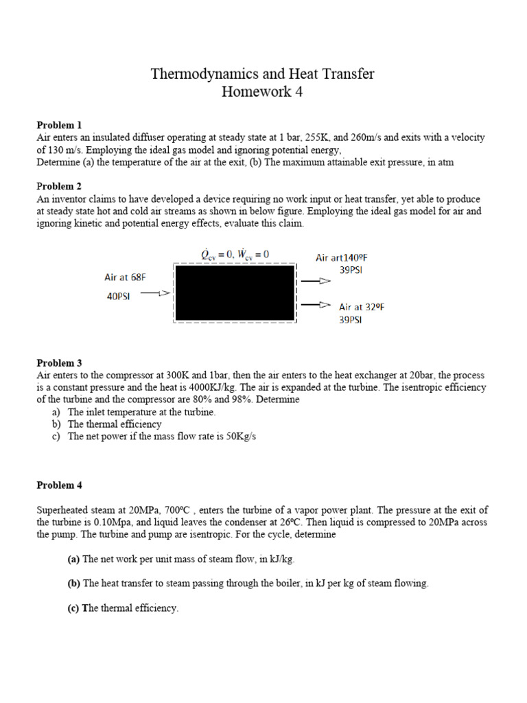 HW 4 (2) Thermo UEM Aerospace 2021 | PDF