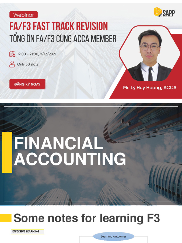 (SAPP Academy) Tóm Tắt Kiến Thức Quan Trọng Môn FAF3 ACCA | PDF | Debits And Credits | Depreciation