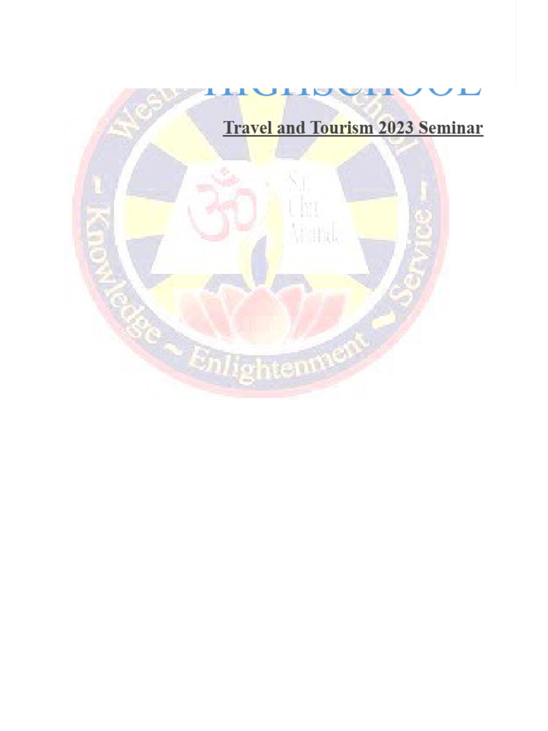 Travel and Tourism Seminar FINAL Programme | PDF