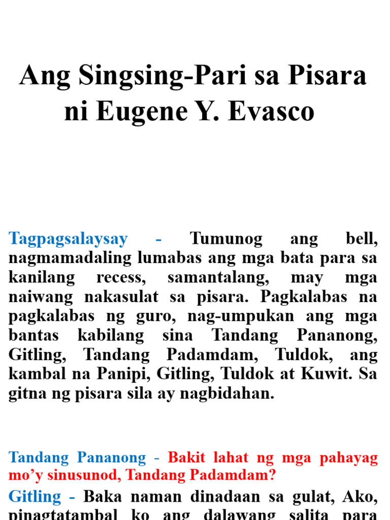 Ang Singsing-Pari Sa Pisara | PDF