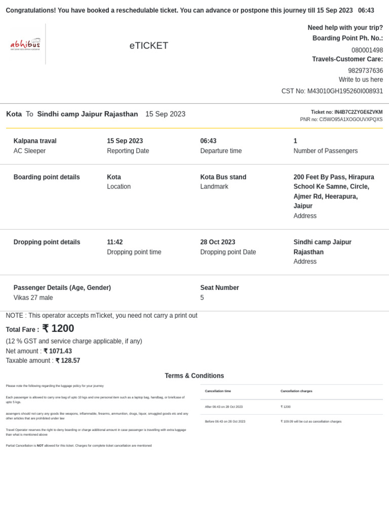 LTA Bill Template 1 | PDF | Ticket (Admission)