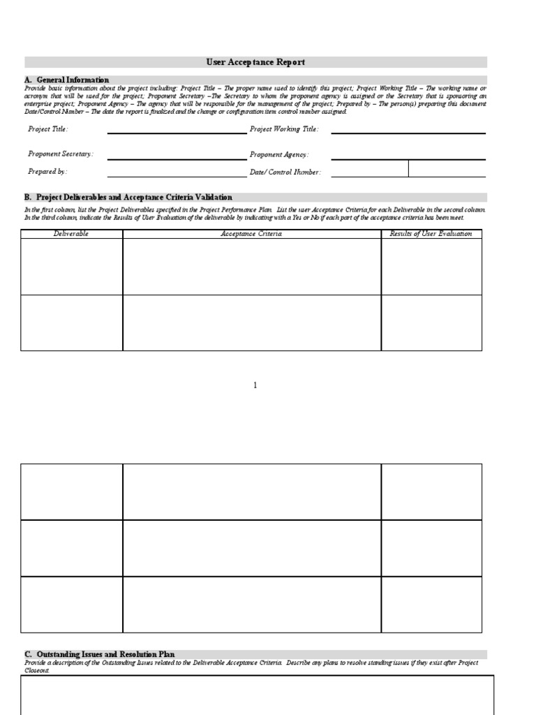 User Acceptance Report | PDF