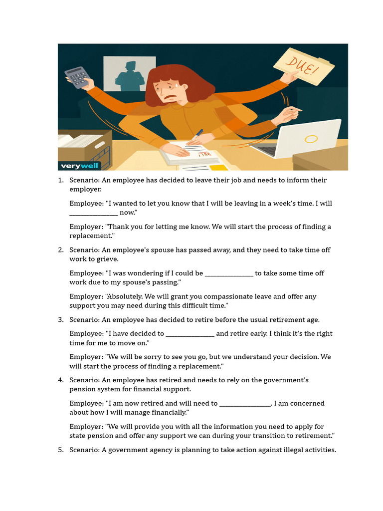 Workplace Scenarios & Responses | PDF | Employment | Employee Relations