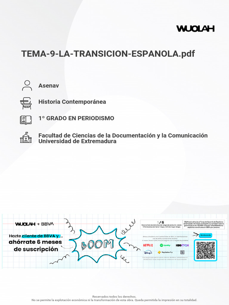 Tema 9 La Transicion Espanola Descargar Gratis Pdf España Inflación