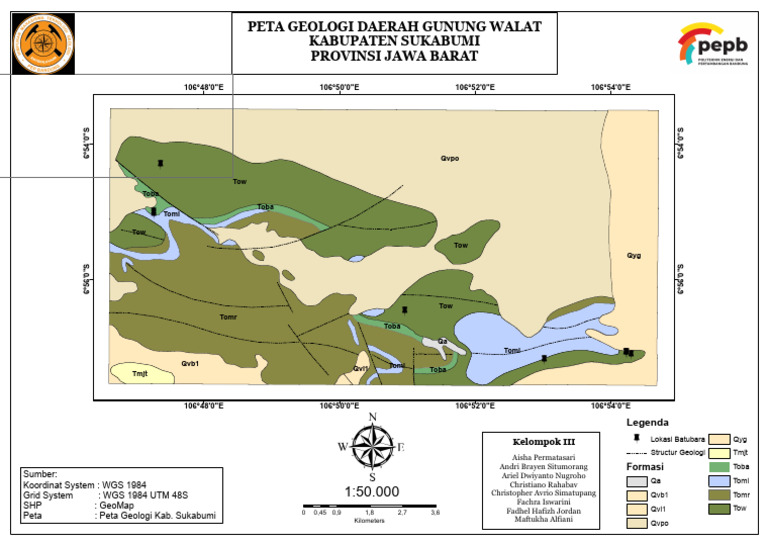 Peta Geologi Daerah Gunung Walat Kabupaten Sukabumi Provinsi Jawa Barat ...