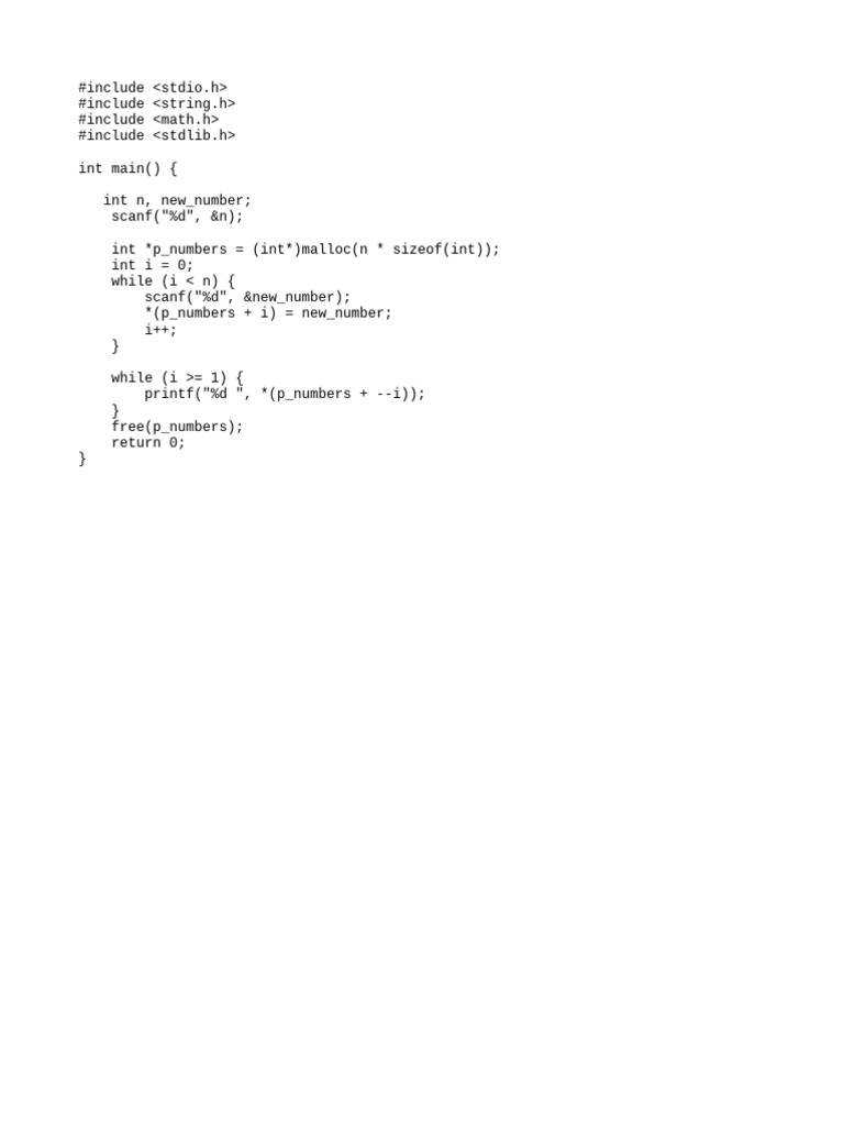 Reverse Integer Array in C | PDF | Teaching Methods & Materials