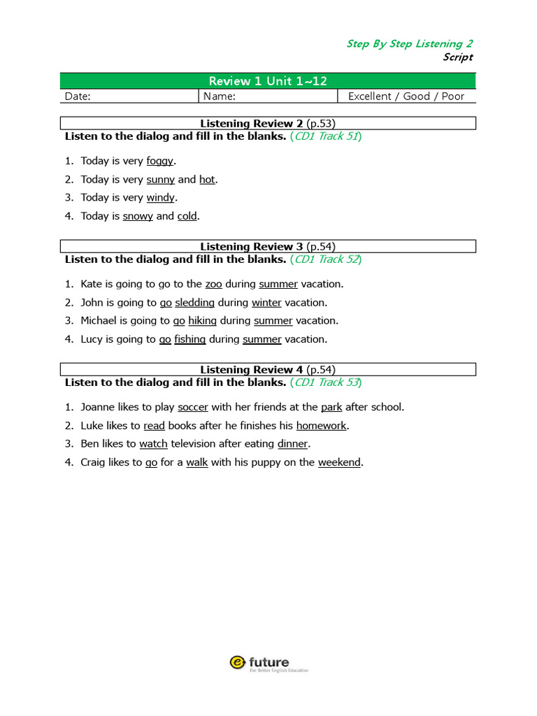 SBS2 U1-12 Answer | PDF