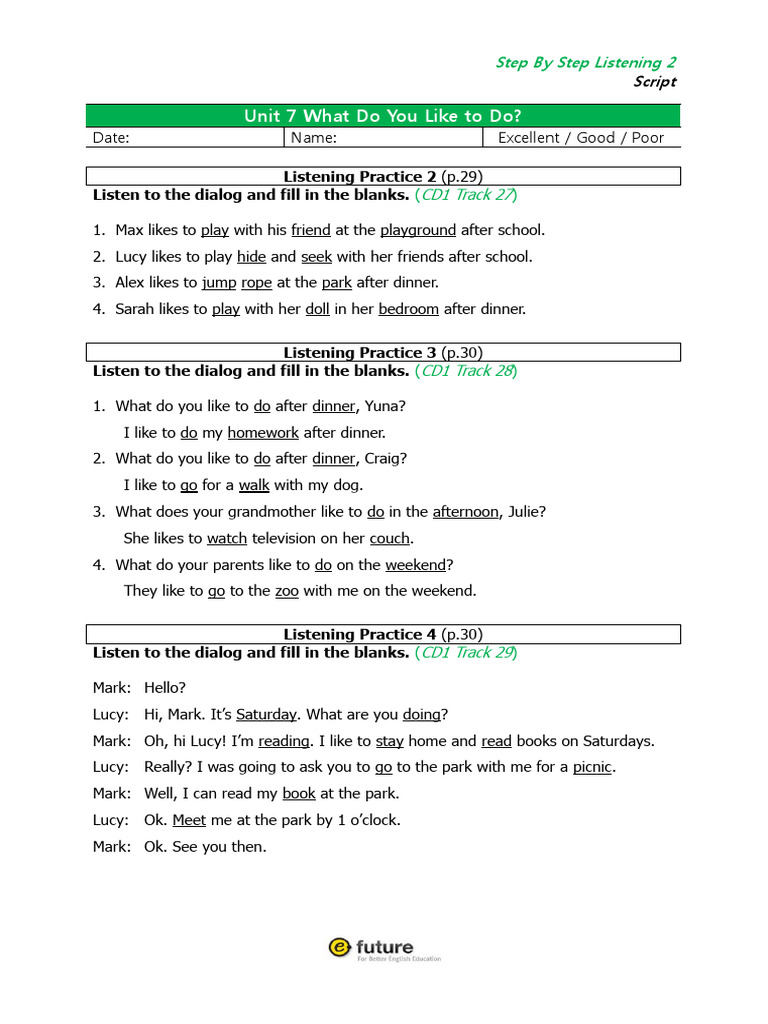 SBS2 U7 Answer | PDF