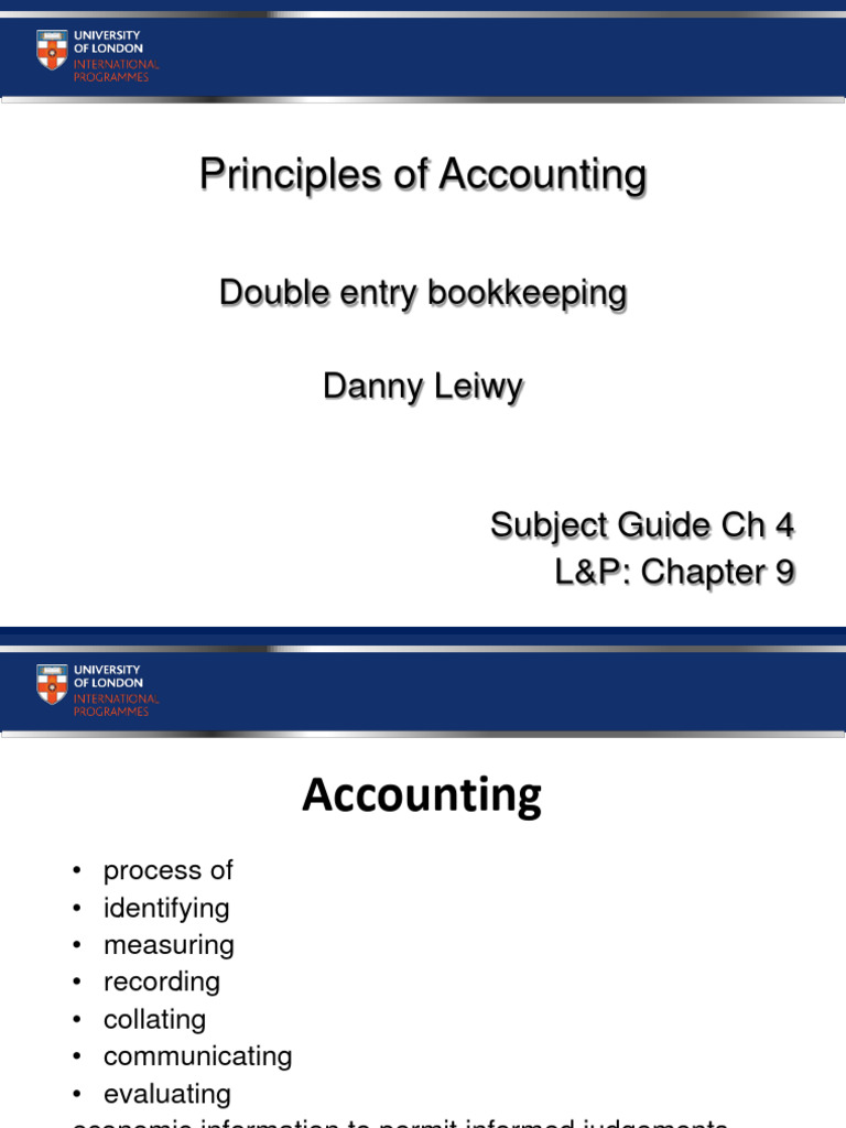 Ch4 Double Entry | PDF | Debits And Credits | Value Added Tax