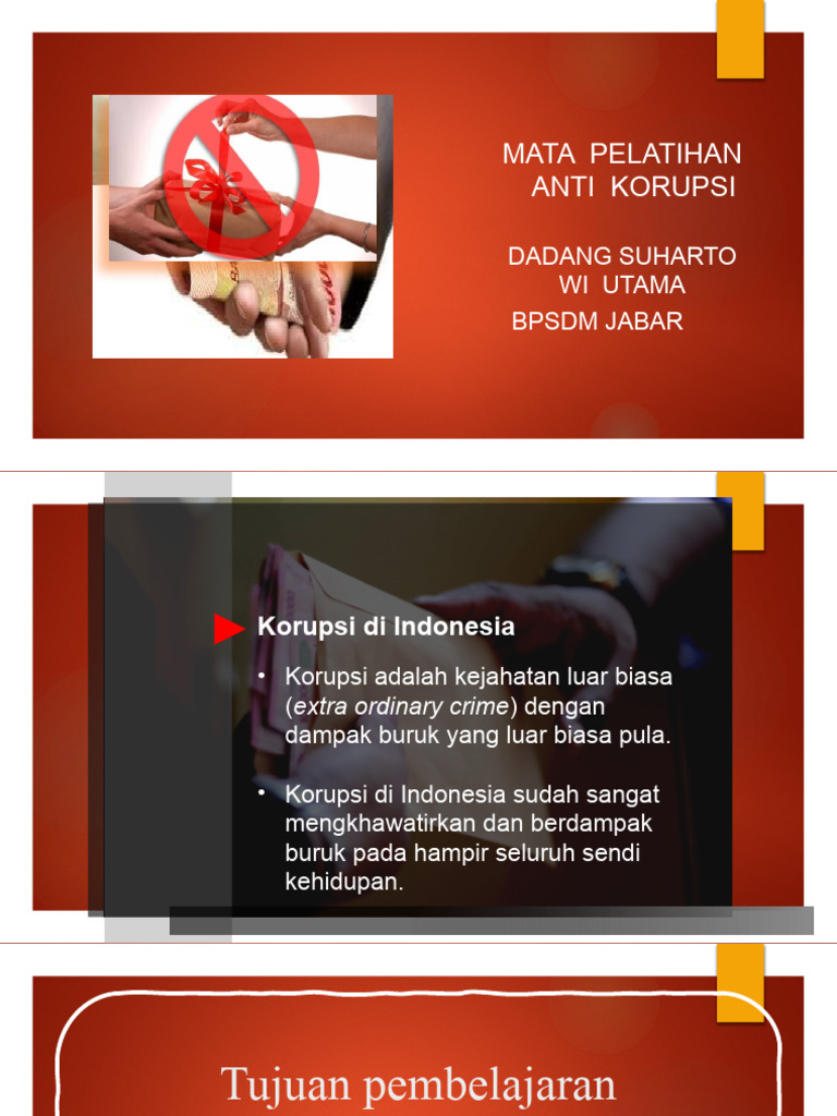 Paparan Anti Korupsi (Dadang Suharto) | PDF