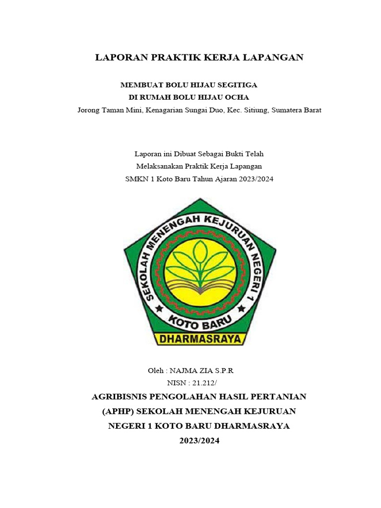 Laporan PKL Kelas 12 SMK | PDF