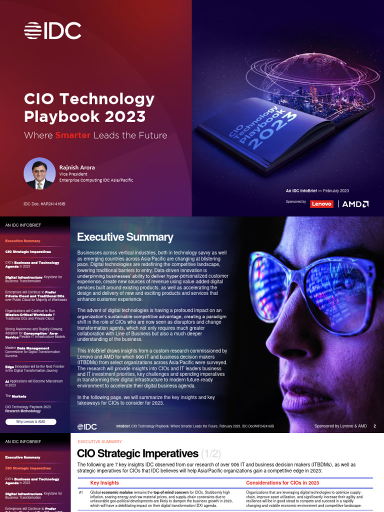 AP en Cio Technology Playbook 2023pdf | PDF | Cloud Computing | Chief Information Officer