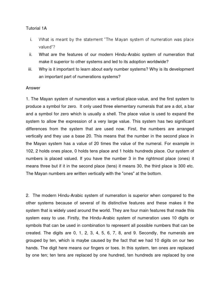Tutorial 1A | PDF | Numbers | Naming Conventions