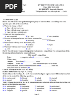 Entrance Exam Practice Test 1 KEY - Grade 9 | PDF | Language Arts ...