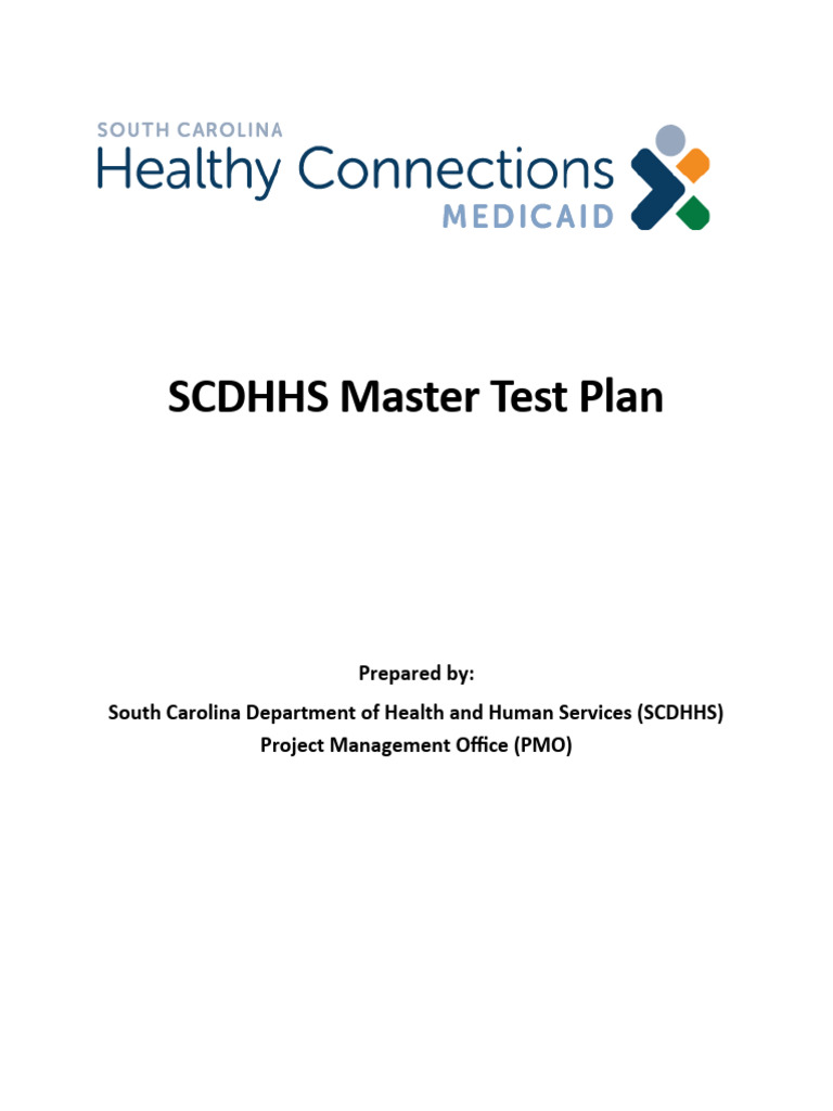 SCDHHS - Master Test Plan | PDF | Software Testing | Unit Testing