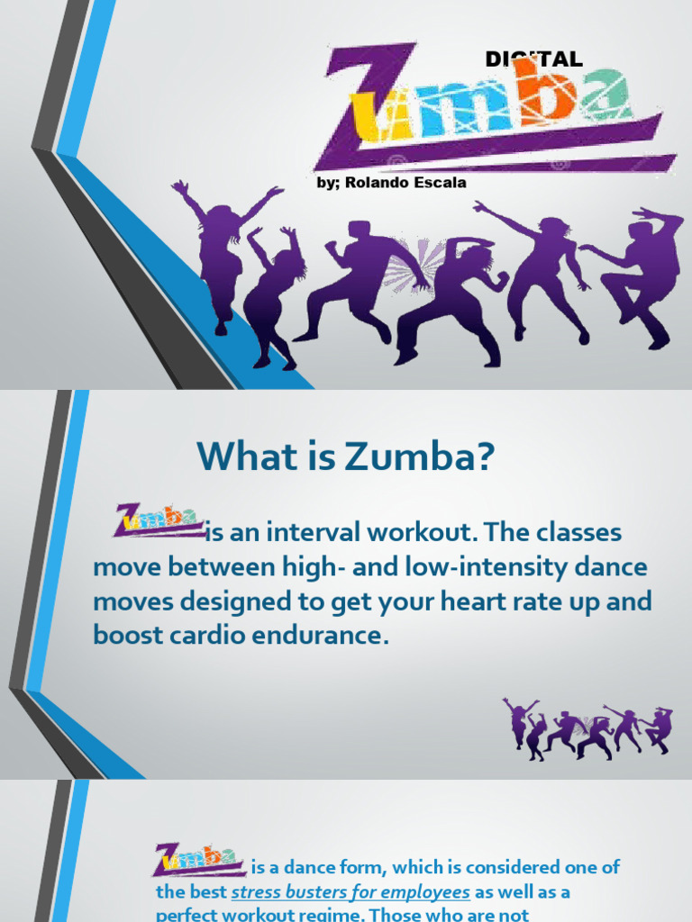 Digital Zumba Presentation | PDF | Aerobic Exercise | Physical Exercise
